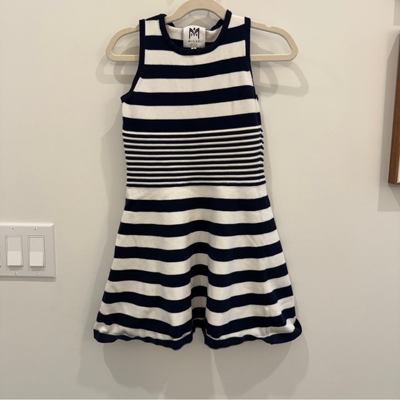 Milly Minis | Dresses | Milly Minis Navy And White Striped Dress | Poshmark